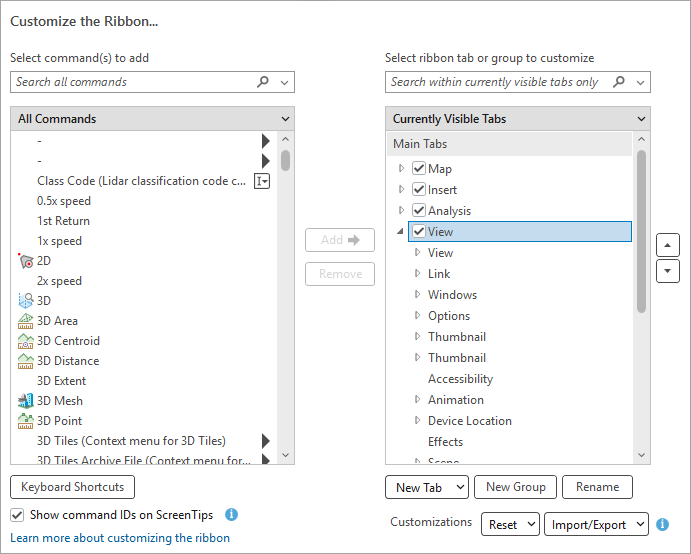 Customize the ribbon options | ArcGIS Pro documentation